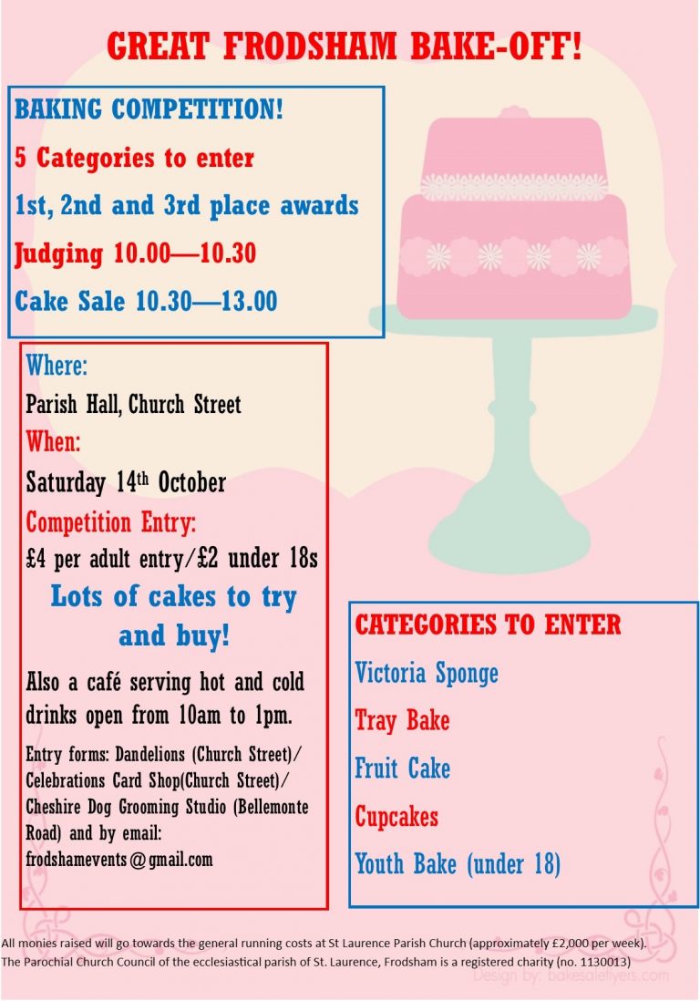 Great Frodsham Bake Off Competition - Frodsham Town Council