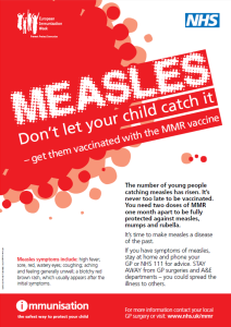 Measles MMR Vaccine - Frodsham Town Council